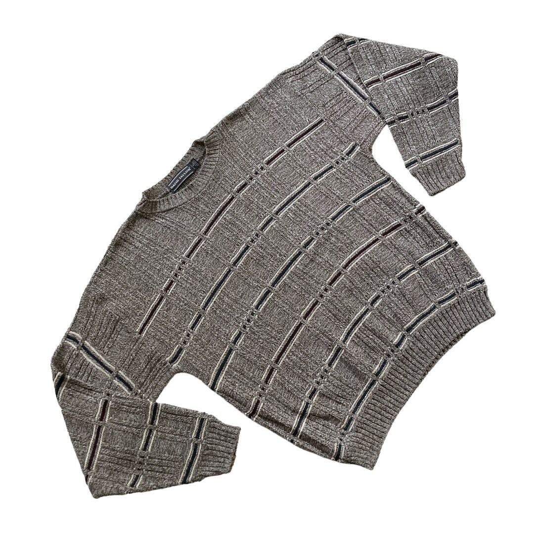 80s 90s Vintage Striped Color Block Crewneck Dad Sweater Made - Etsy