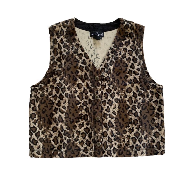 Leopard Print Vest - Etsy