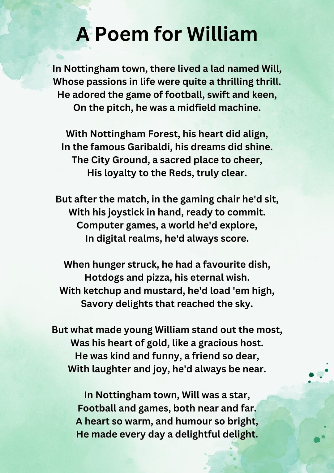 Customised Etsy Digital Download Poetry Service: Personalised Poems ...