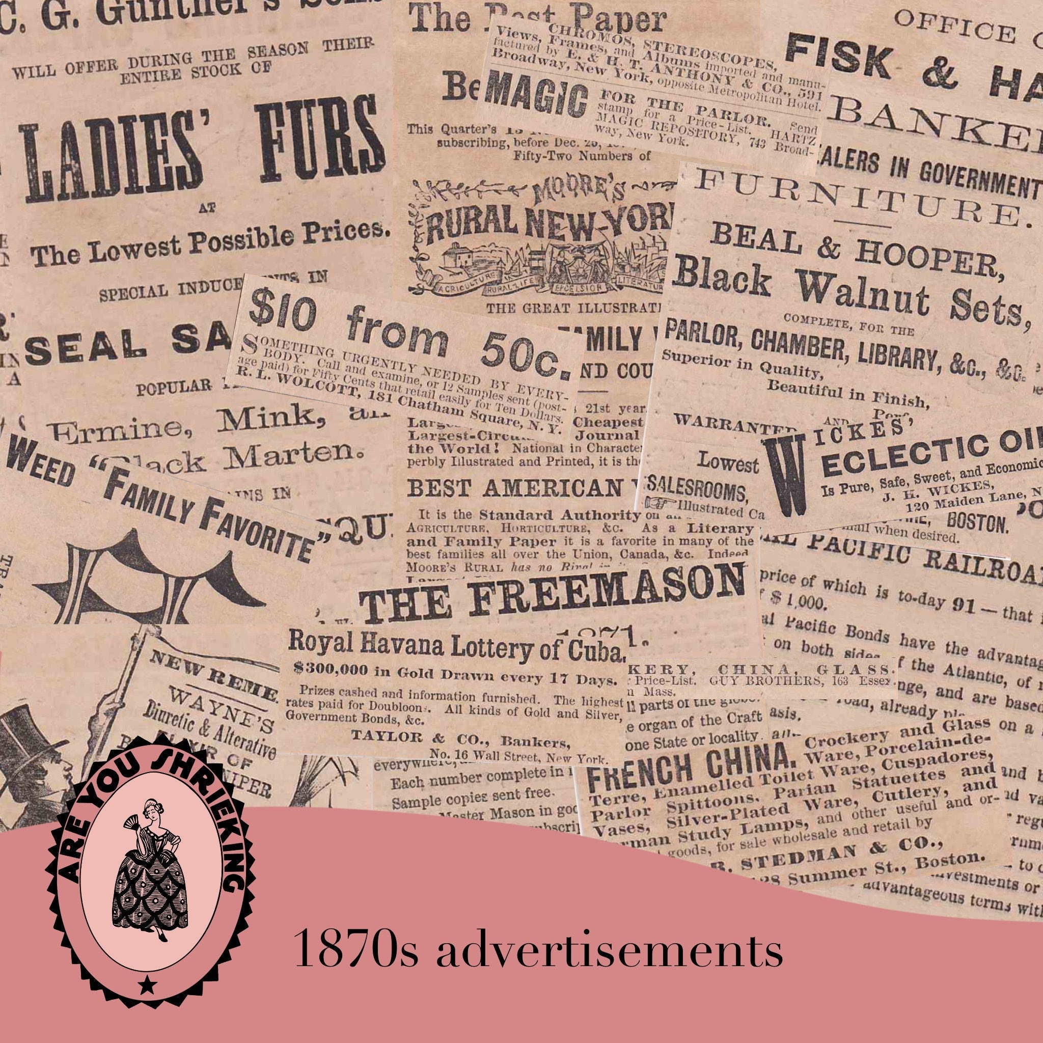 1870s Ad Pack - Pack 2 - Etsy