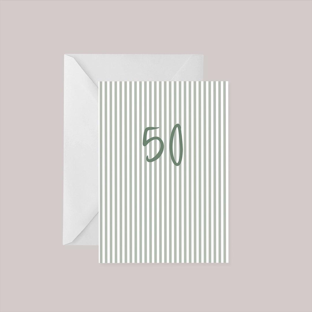 50th Birthday card Fifty card 50 card 50 today Milestone Birthday ...