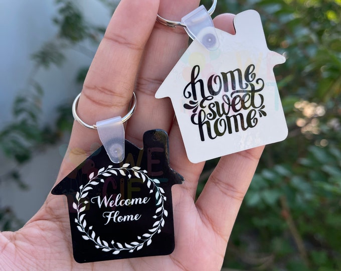 HOME SWEET HOME Scripted Keychain - Etsy Canada