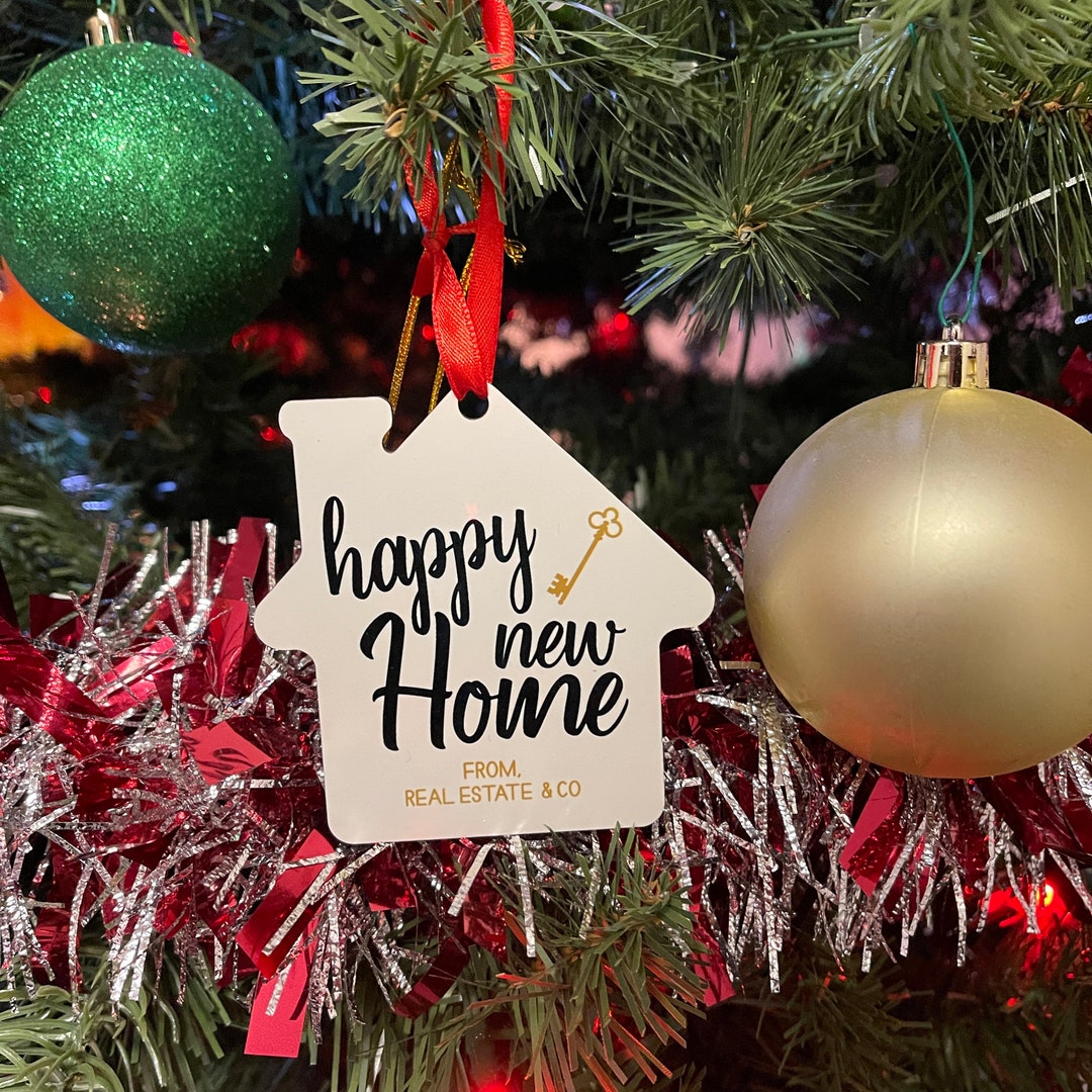 House Shaped Ornament, Christmas in July, Personalized Realtor ...