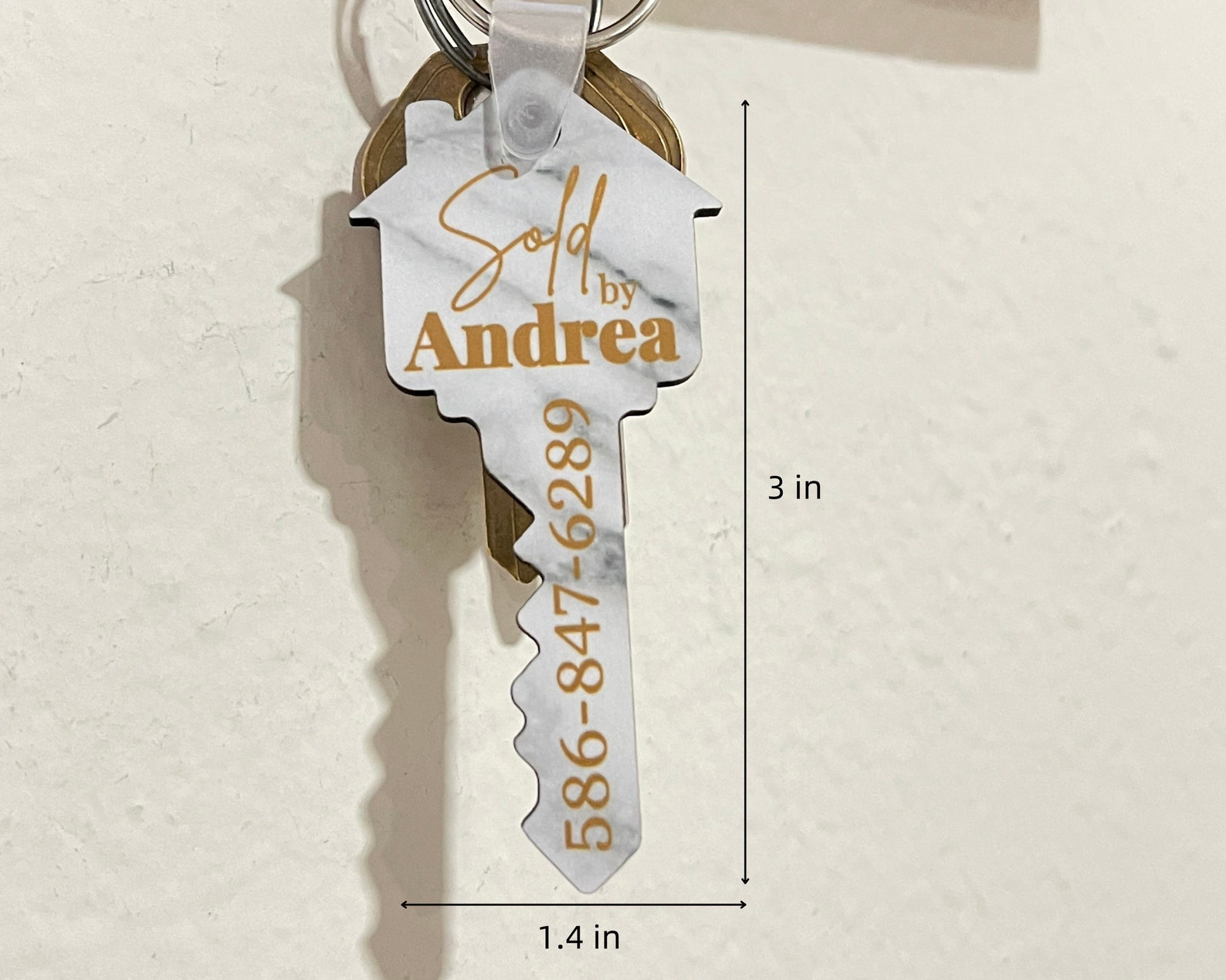 Realtor Closing Gift Keychain, Personalized House Key Keyring, Sold ...