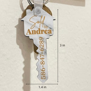 Realtor Closing Gift Keychain, Personalized House Key Keyring, Sold ...
