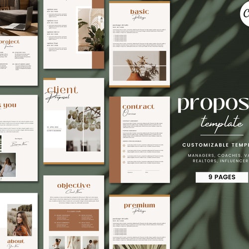 Social Media Manager Proposal Template Editable Canva Template - Etsy