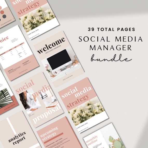Social Media Manager Template Bundle Social Media Manager | Etsy