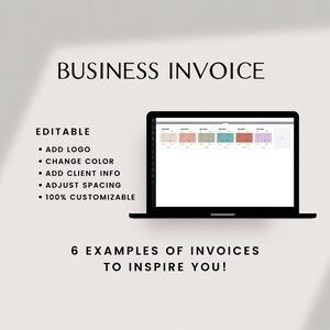 EDITABLE Invoice, Order Form Template, ADD Your LOGO Modern Printable ...
