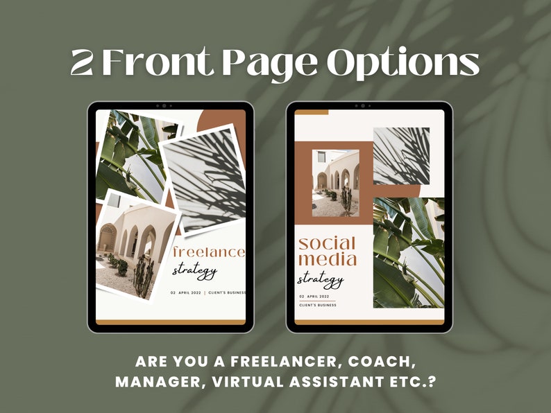 Freelance STRATEGY Template, Social Media Strategy, Canva Template for ...