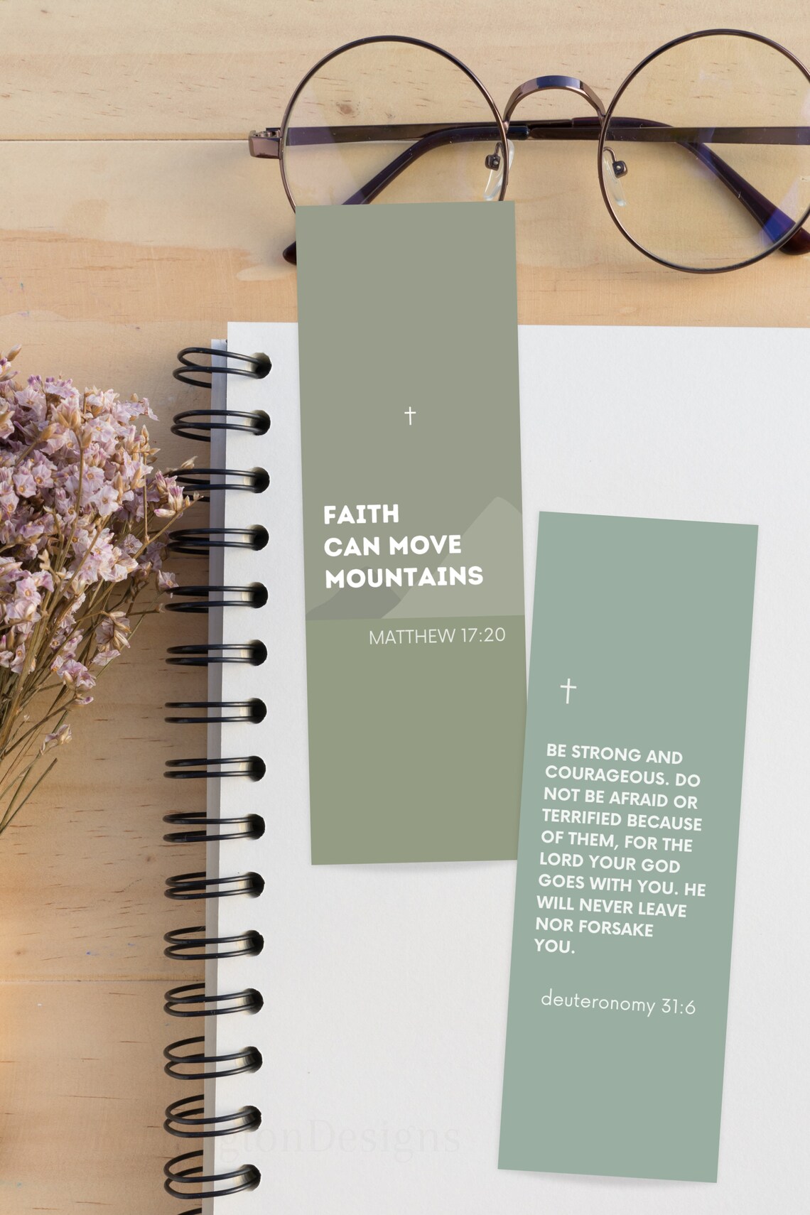 Green Bible Verse Scripture Printable Bookmarks | Faith Can Move ...
