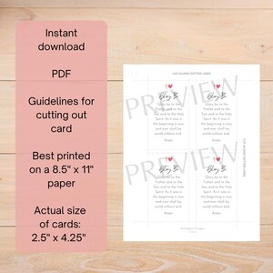 Catholic Glory Be Prayer Printable Card - Wallet Sized - Etsy