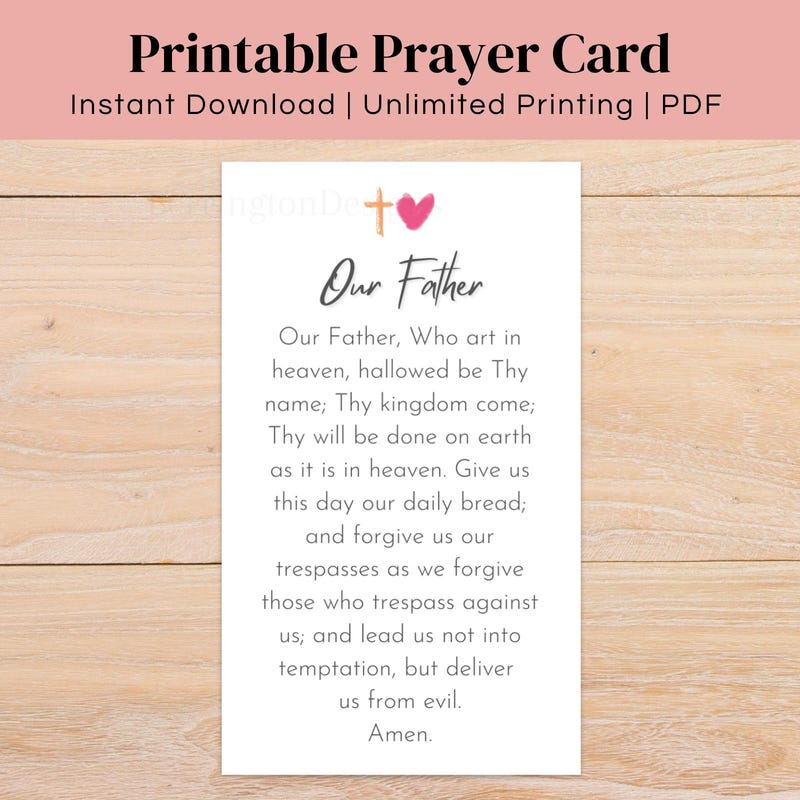 Our Father Prayer - Etsy