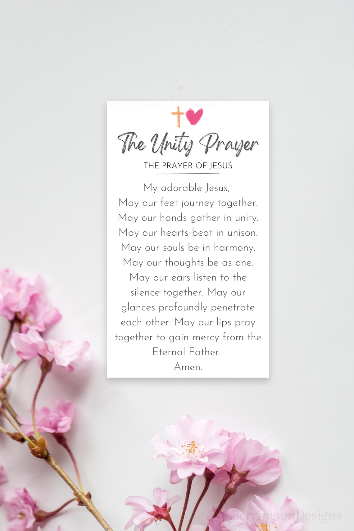The Unity Prayer Card, the Prayer of Jesus Prayer Card | Cute Wallet ...