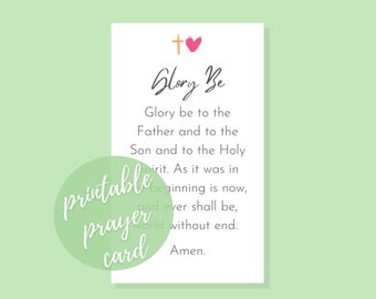 Glory Be Prayer Card - Etsy