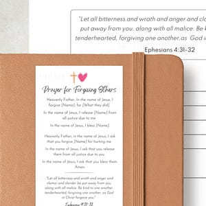 Prayer for Anger and Forgiving Others Printable Card - Etsy