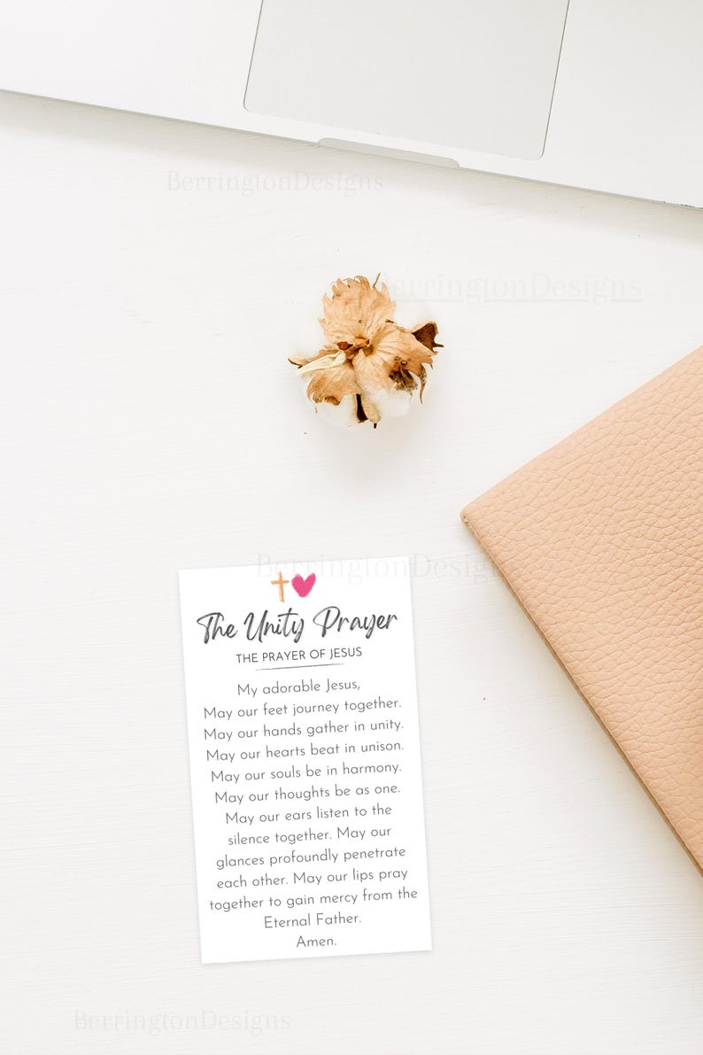The Unity Prayer Card: Catholic Prayer of Jesus (digital Download) - Etsy