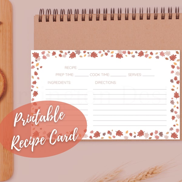 Holiday Recipe Cards - Etsy