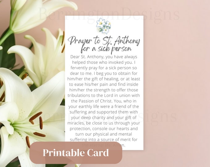 Litany to St. Anthony Printable, St. Anthony of Padua Prayer, St ...