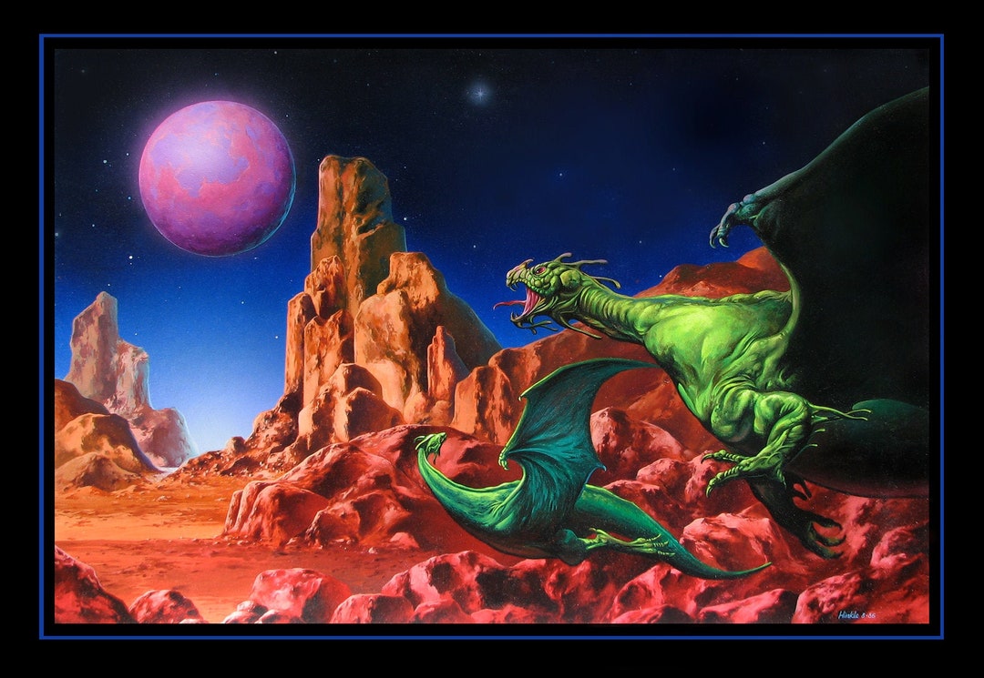 Dragons • Fantasy Landscape • Other Worlds • - Etsy