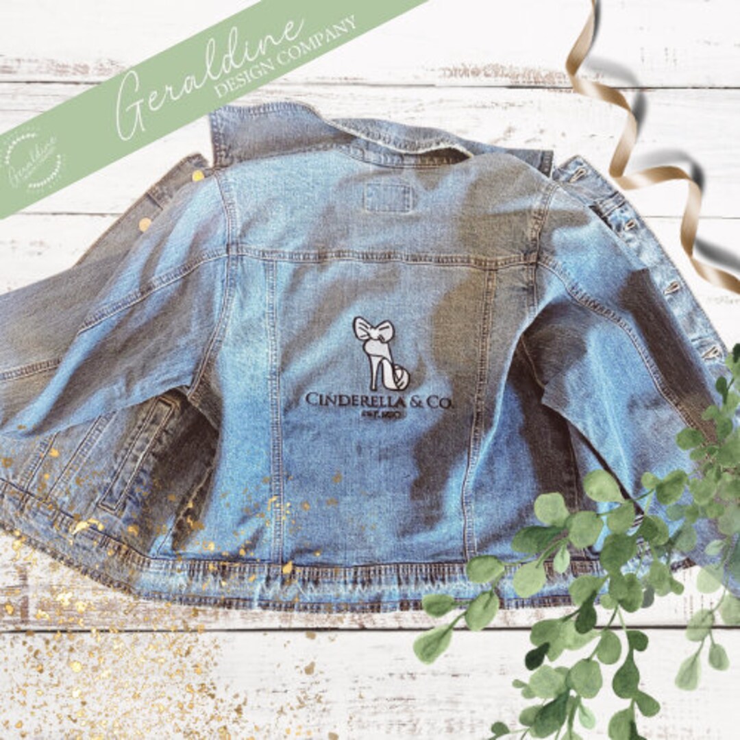 Womens Cinderella Princess Inspired Embroidered Denim Jean Jacket - Etsy