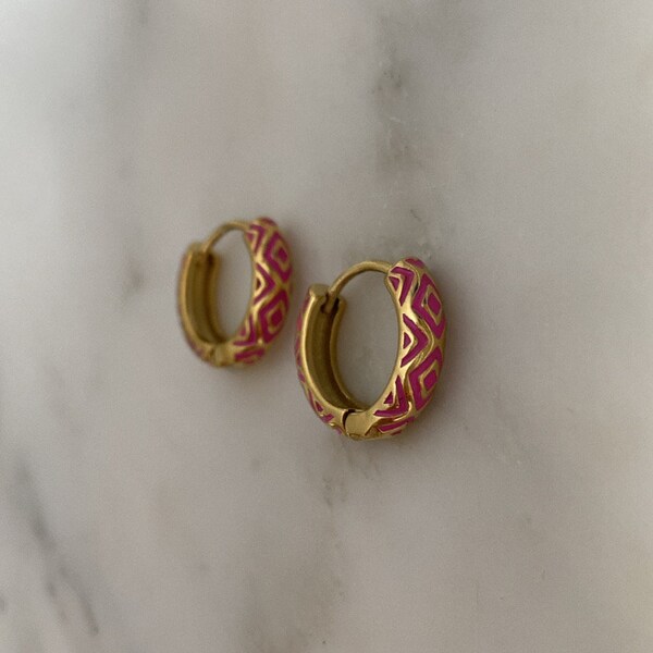 Aztec Hoop Earrings - Etsy