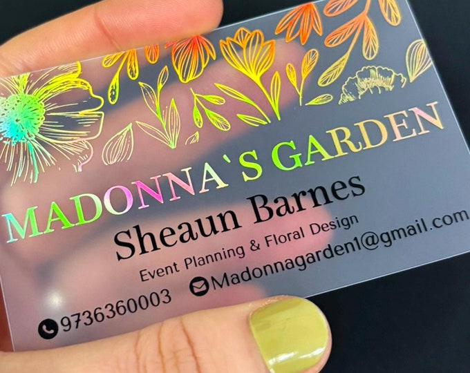 Transparent Business Card, Clear Plastic Cards, Holographic Custom ...