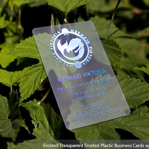 Frosted Matte Plastic Business Cards. Gold, Holographic, Silver Foils ...