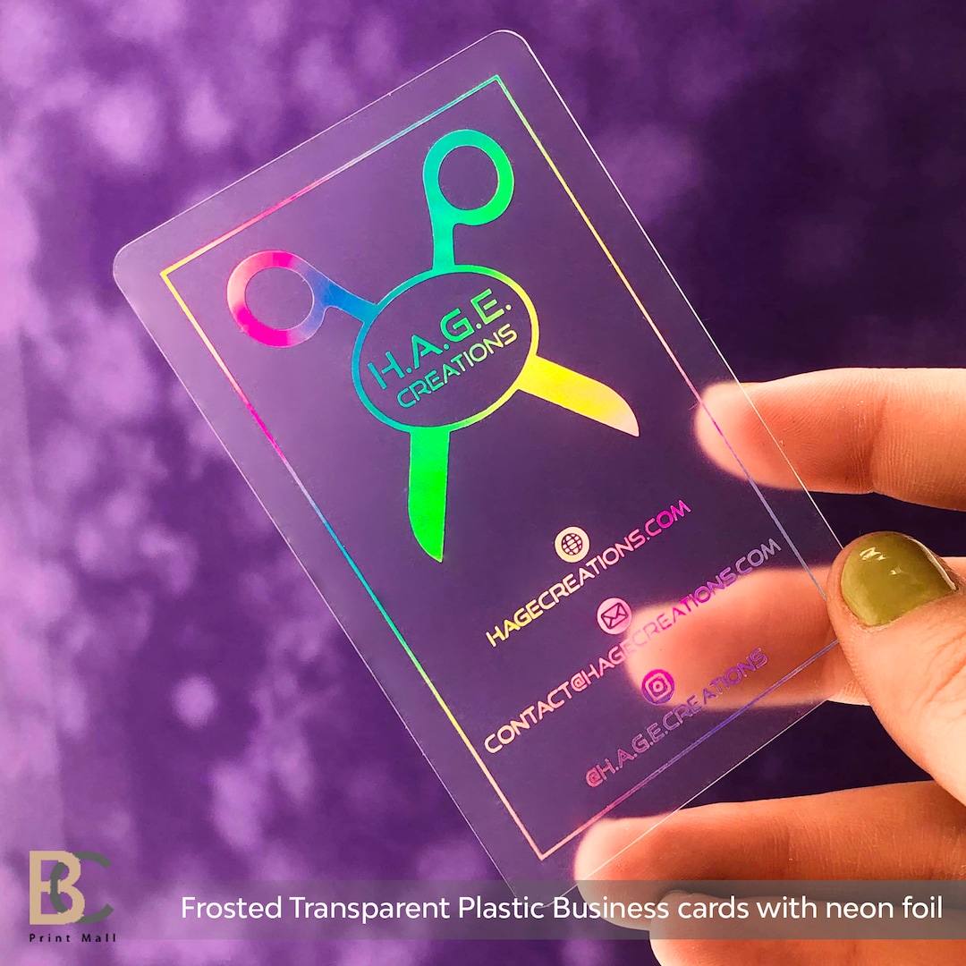 Clear Transparent Business Cards, Holographic Business Cards ...