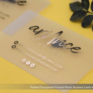 Frosted Matte Plastic Business Cards. Gold, Holographic, Silver Foils ...