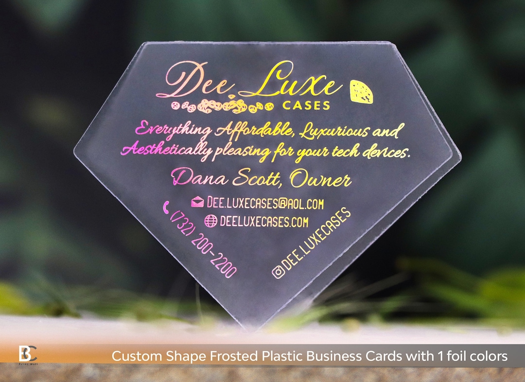 Diamond Shape Business Cards, Custom Shape Card, Die Cut Business Card ...
