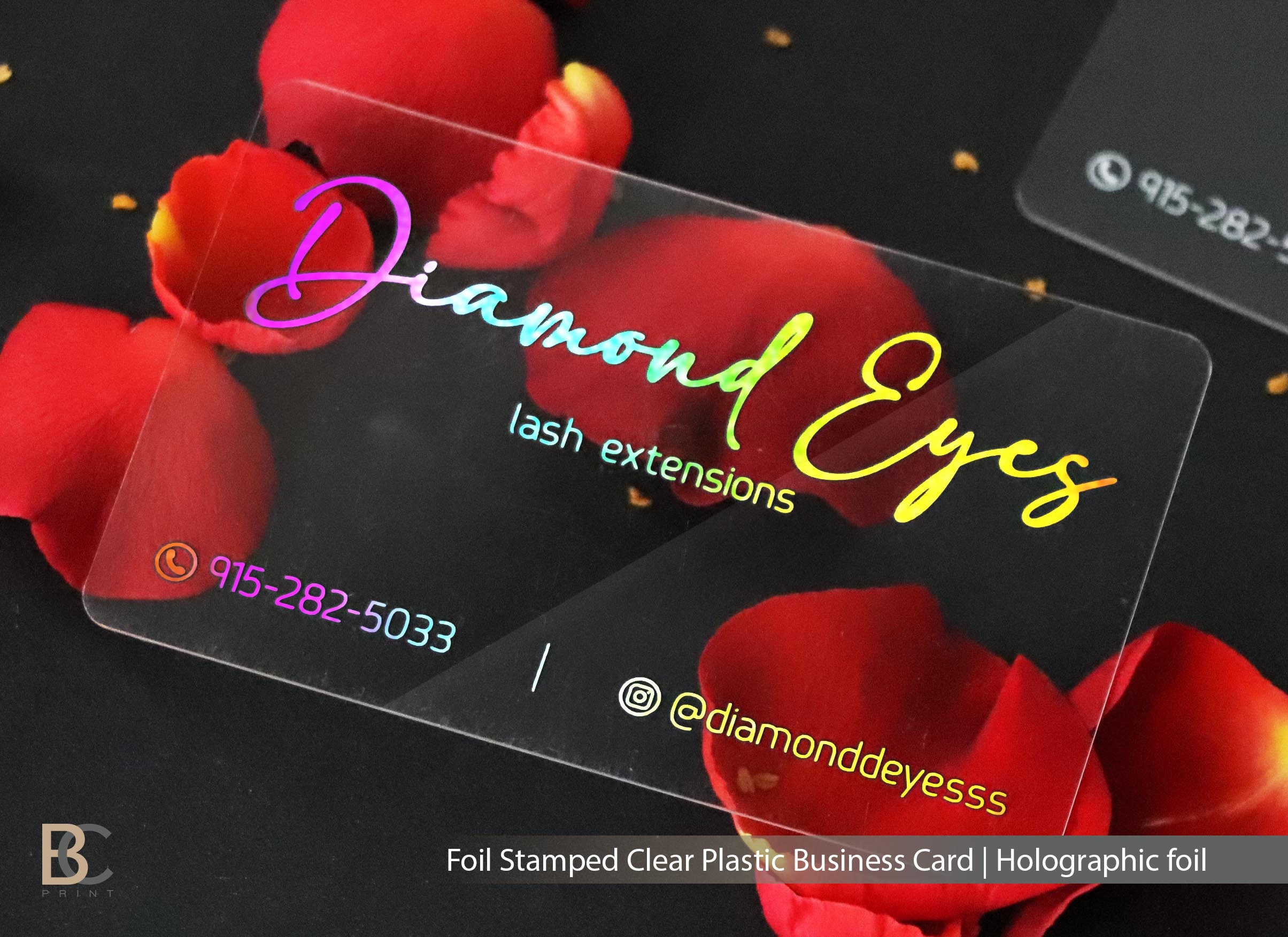 Clear Business Cards Transparent Plastic Business Cards Foil - Etsy