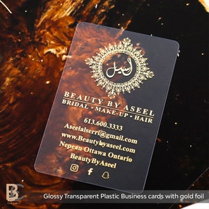 Gold Business Cards, Custom Plastic Cards, Clear Plastic Cards, Luxury Free Design, 100 - 500 ...