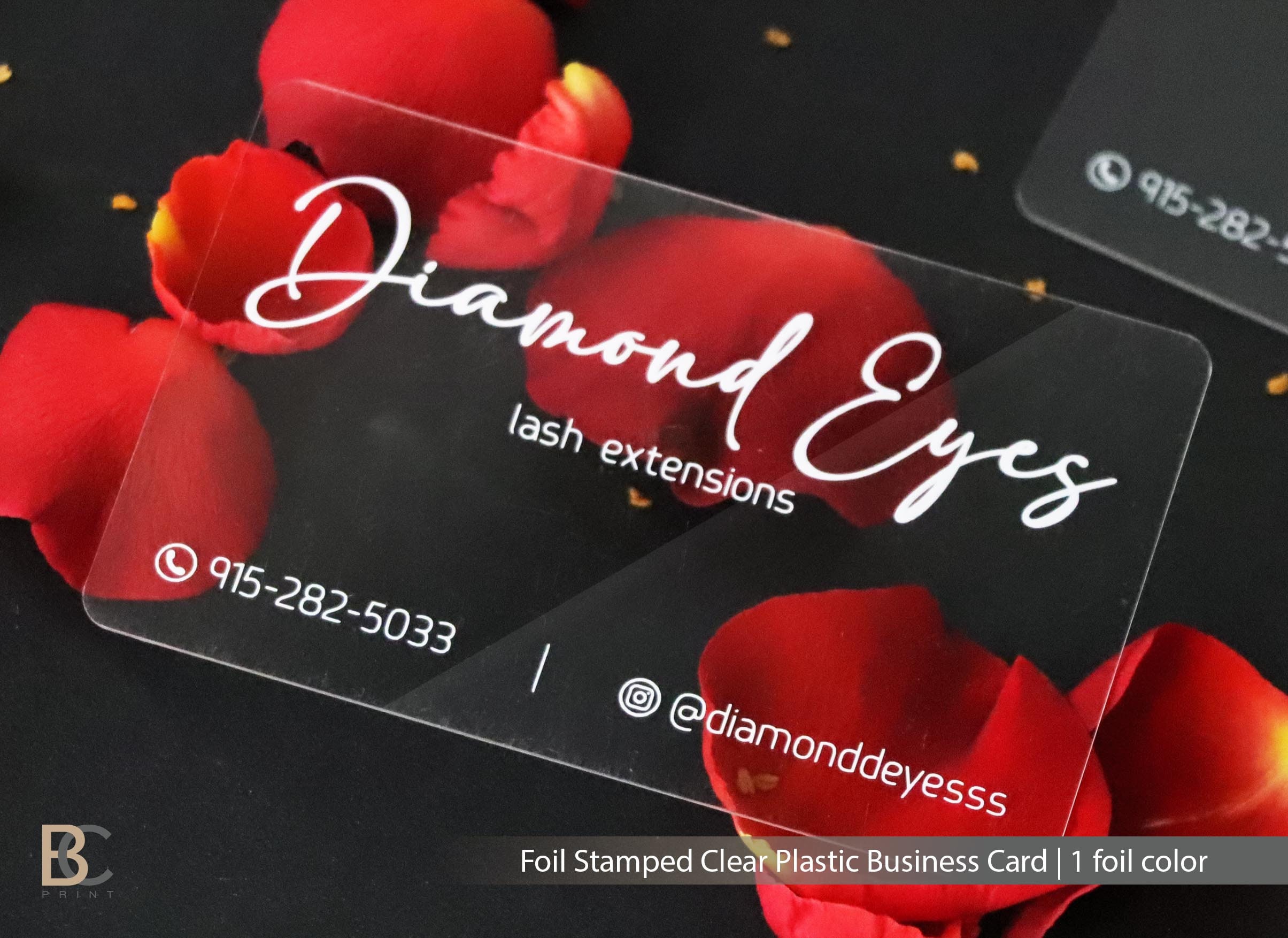 Clear Business Cards Transparent Plastic Business Cards Foil - Etsy
