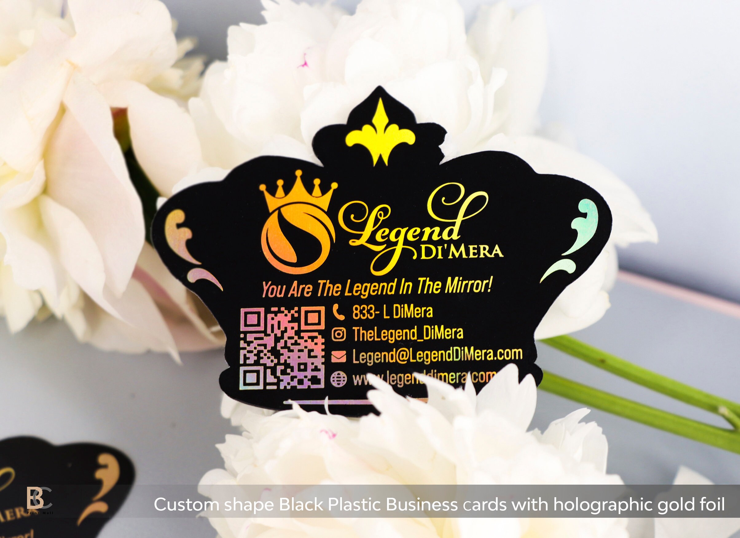 Luxury Business Card in the Shape of a Crown. Unique Die Cut Calling ...