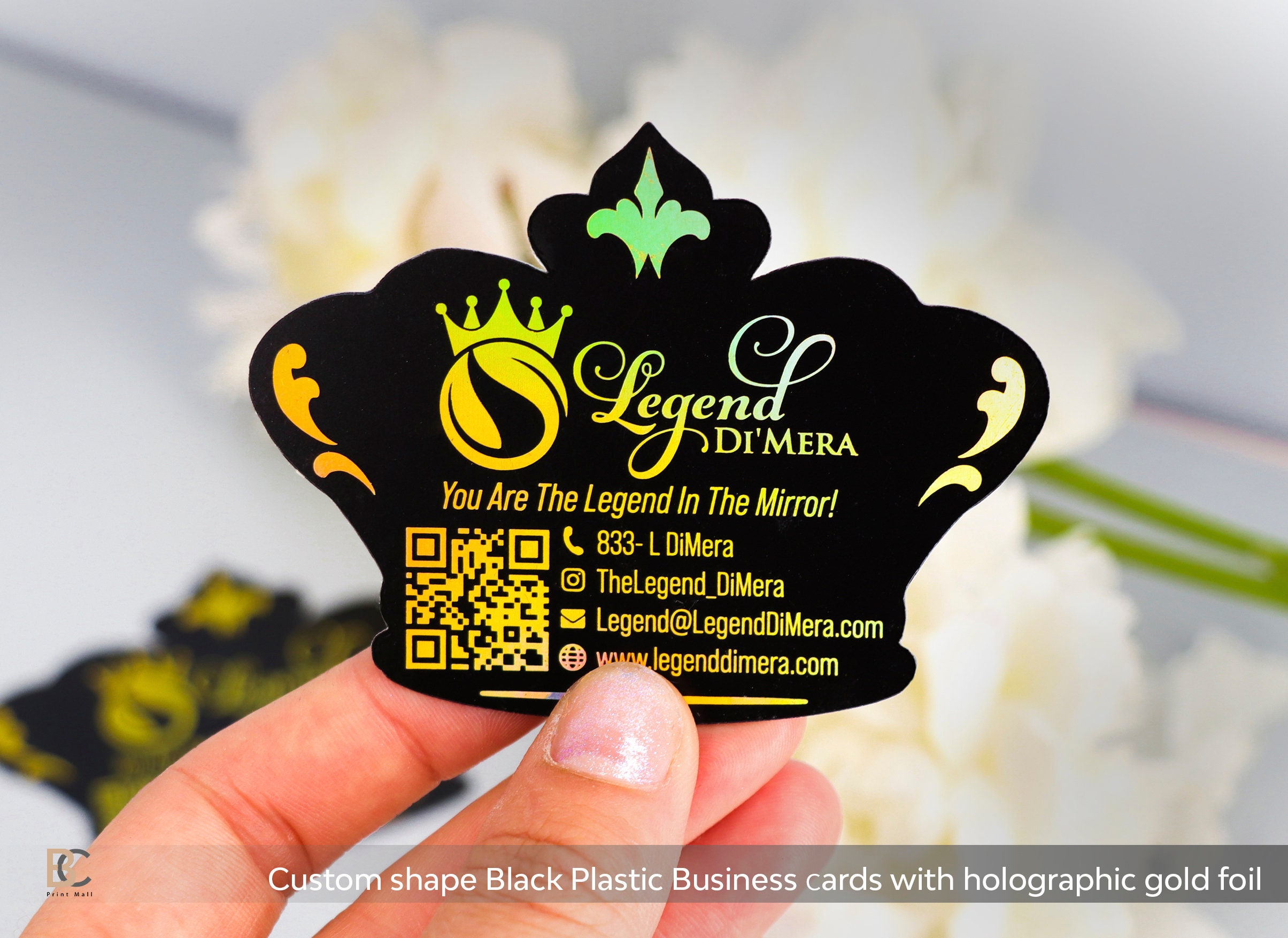 Luxury Business Card in the Shape of a Crown. Unique Die Cut Calling ...
