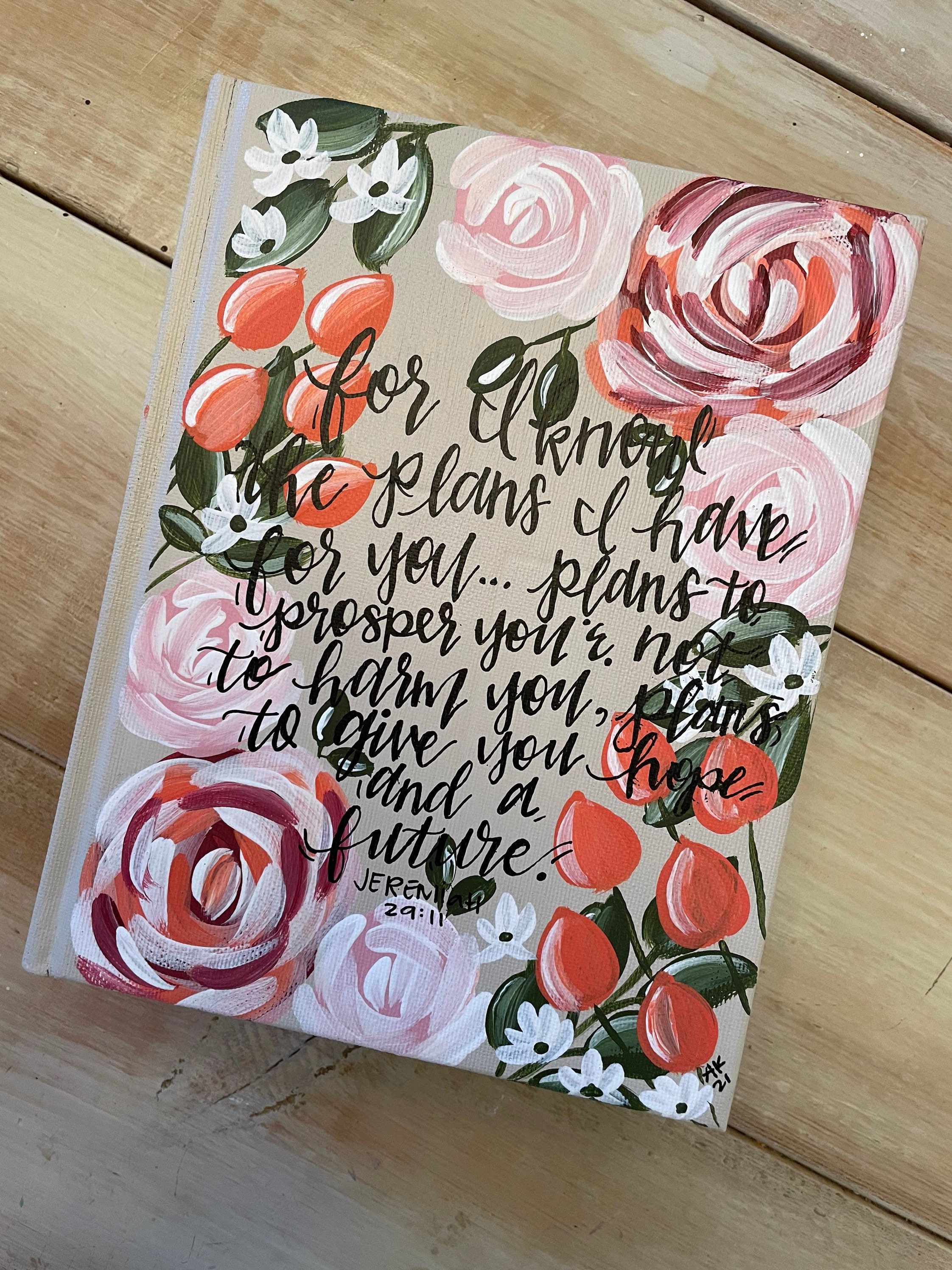 Custom Painted Bible | Etsy