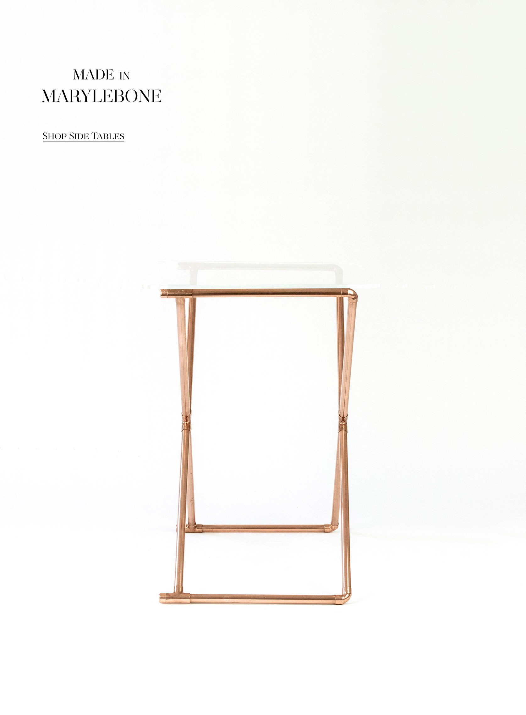 Claire Side Table, Copper & Acrylic - Etsy UK