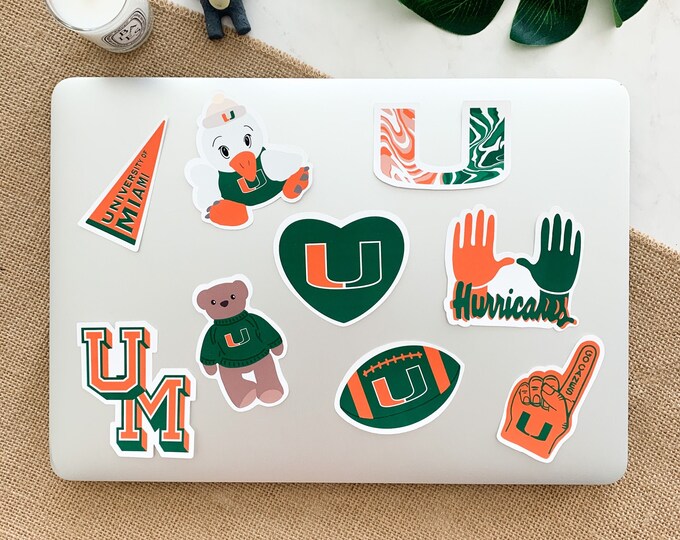 University of Miami Sticker Pack - Etsy