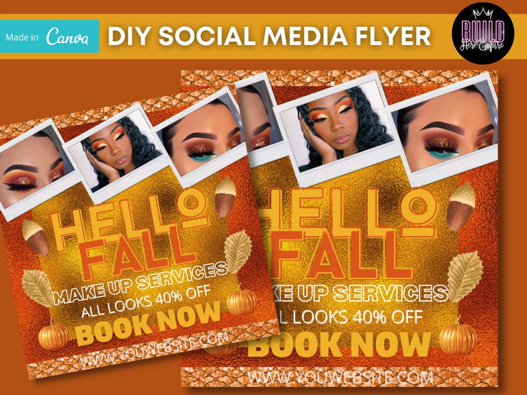 DIY Fall Make up Flyer Meet the CEO Restock Flyer Flash - Etsy