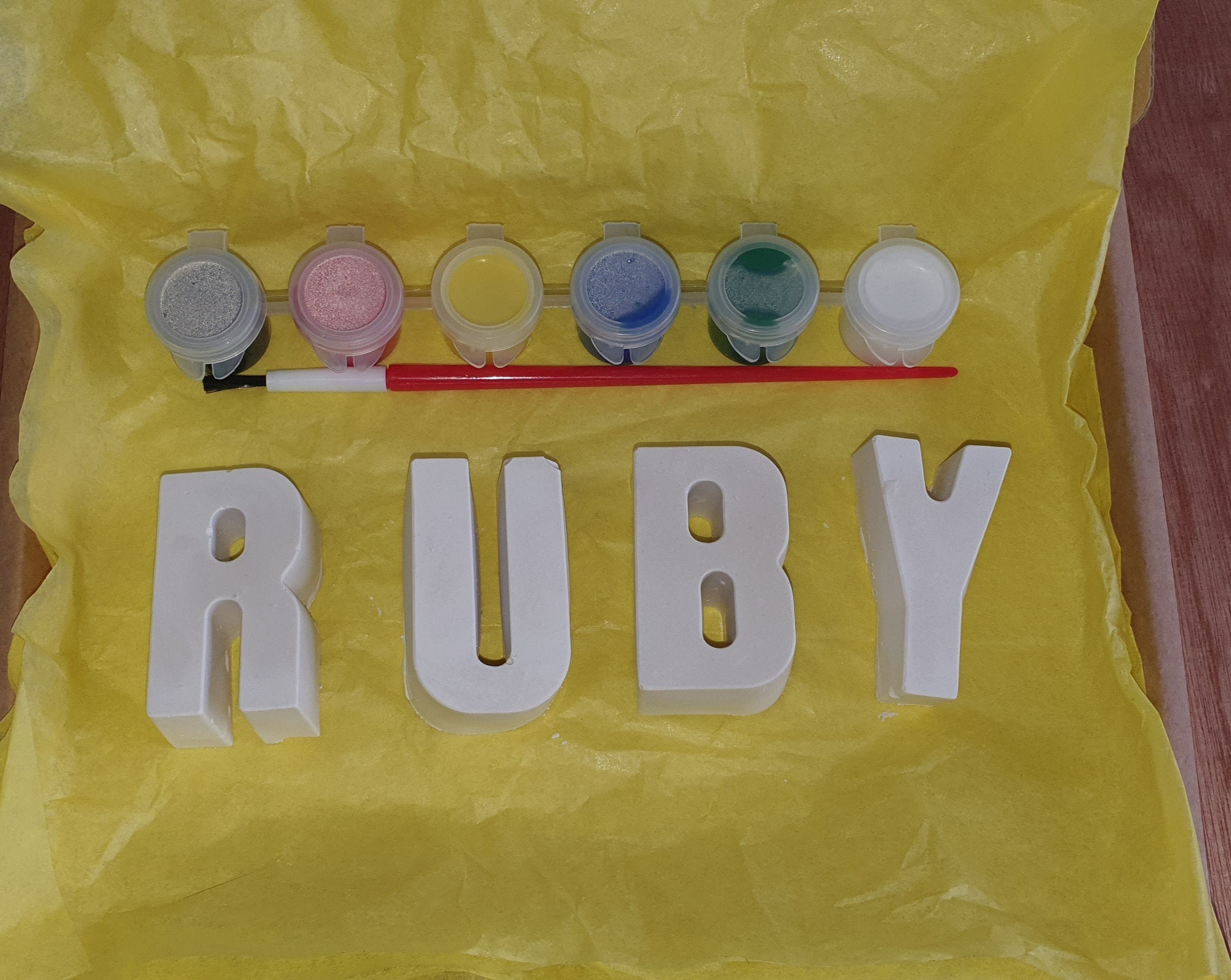 Paint Your Own Personalised Plaster Name Letters or Word of - Etsy UK