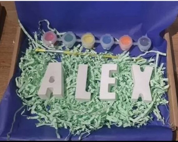 Paint Your Own Personalised Plaster Name Letters or Word of - Etsy UK