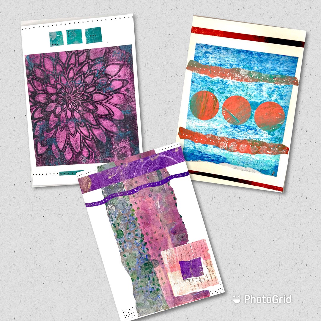Handmade Art Card Set - Etsy