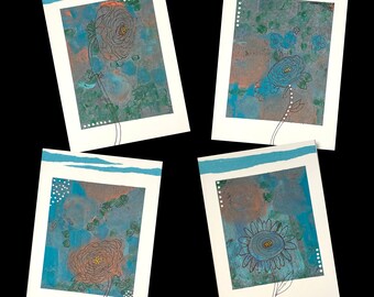 Handmade Art Card Set - Etsy