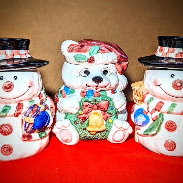 Snowman Cookie Jar - Etsy