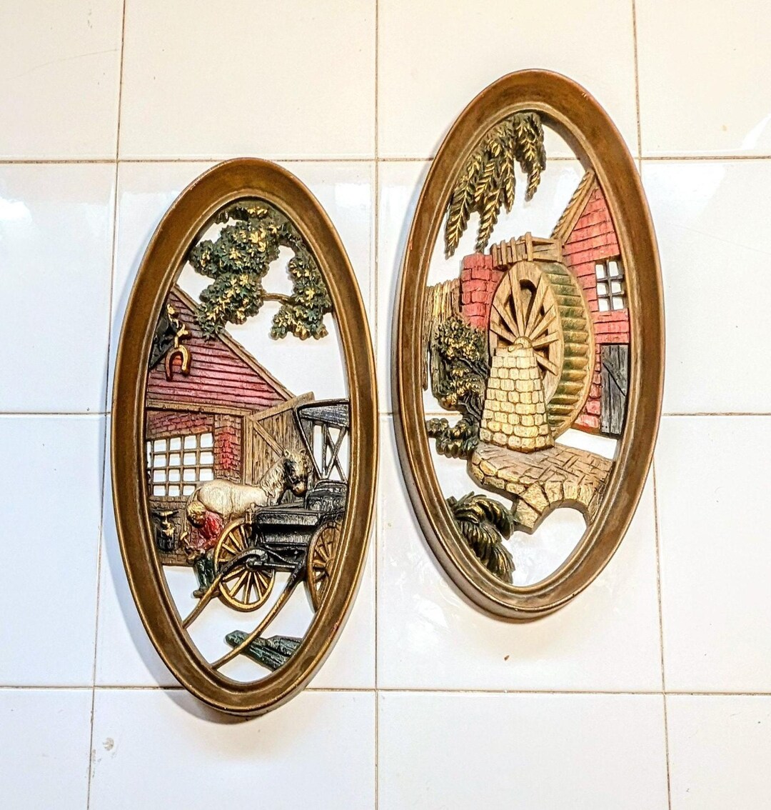 Oval - Mid Century - Rustic Interior Decor - Etsy