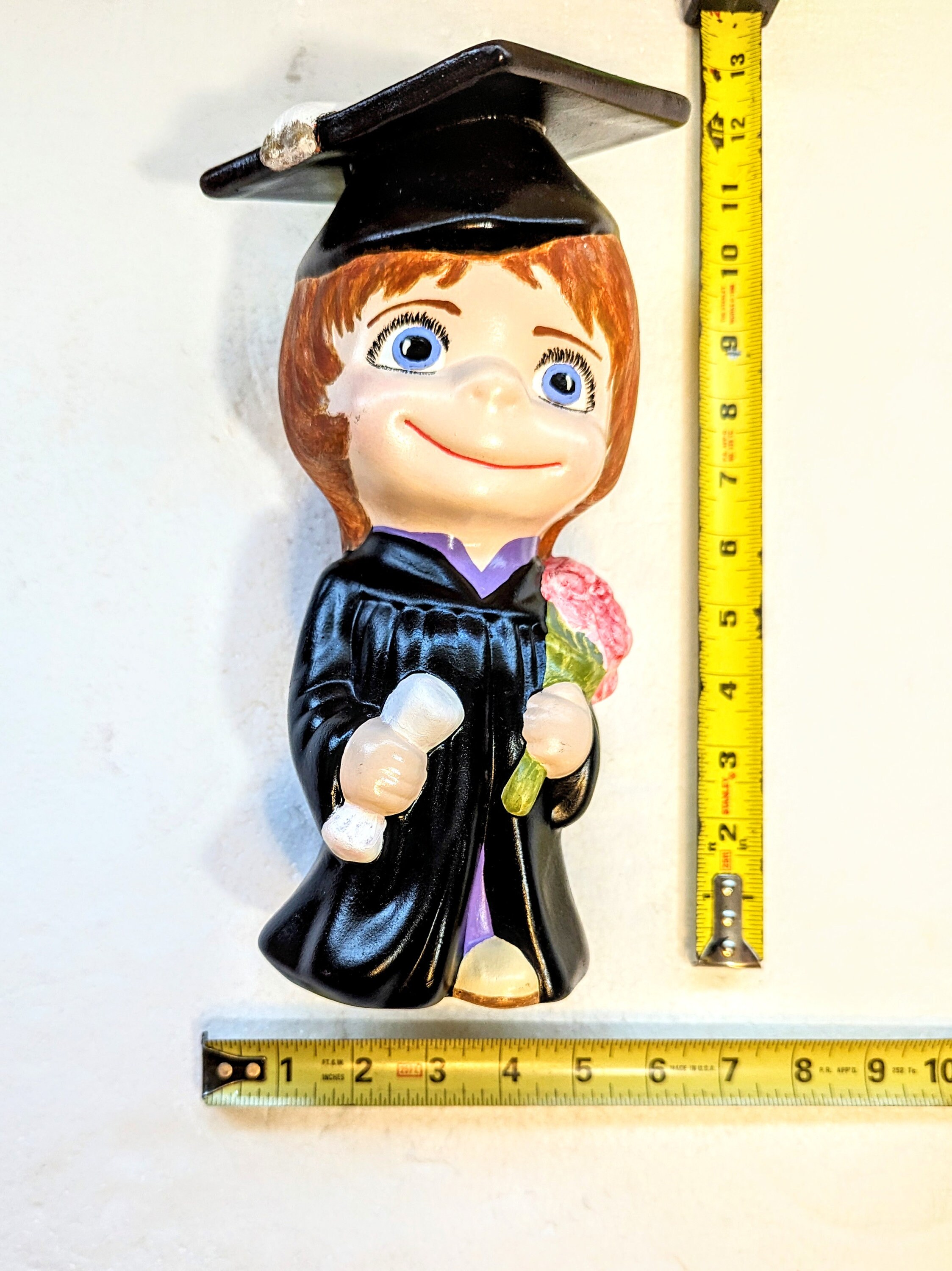 Girl Graduation Figurine - Interior Art Decor - Knick Knack Hand ...