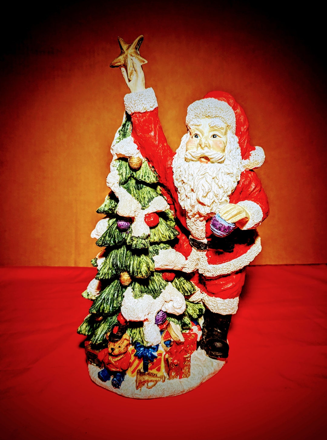 Traditional Old World Santa Country Farmhouse Style Vintage Figurine ...