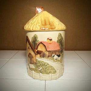 Rustic Cookie Jar - Country Farmhouse - Kitchen and Dining Decor - Etsy