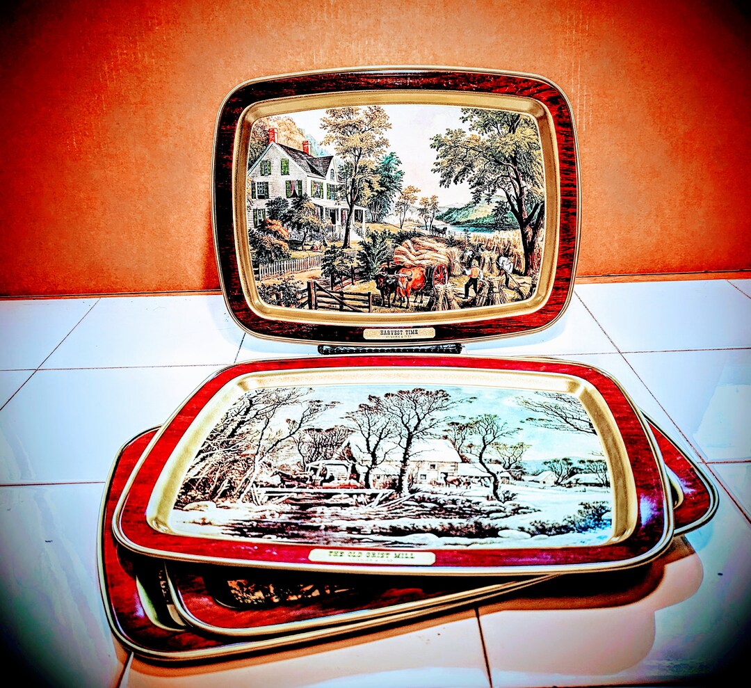 Serving Trays Country Farm Style Vintage and Collectible - Etsy