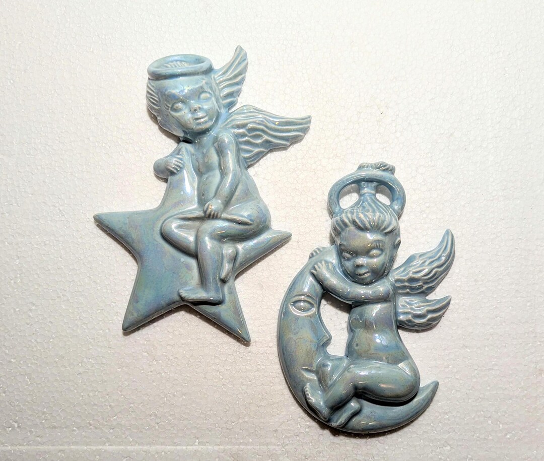 70's Soft Blue - Cherub Angels - Etsy